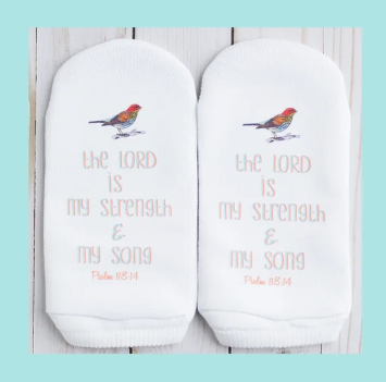 Scripture Socks The Lord Is My Strength & My Song – More Than Words
